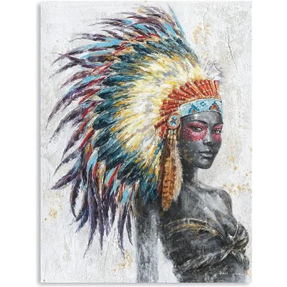 American Indian Girl Painting